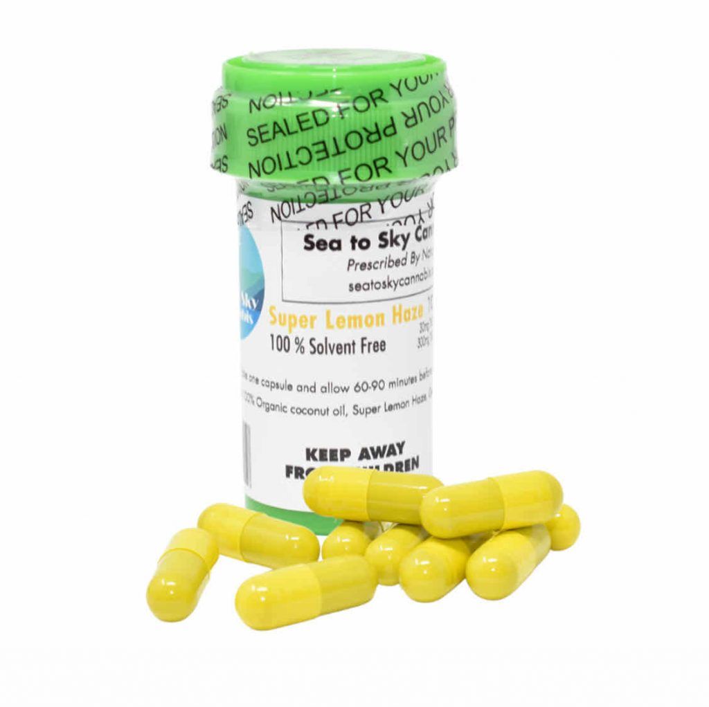 Sea to Sky Super Lemon Haze THC Infused Cannabis Oil Capsules