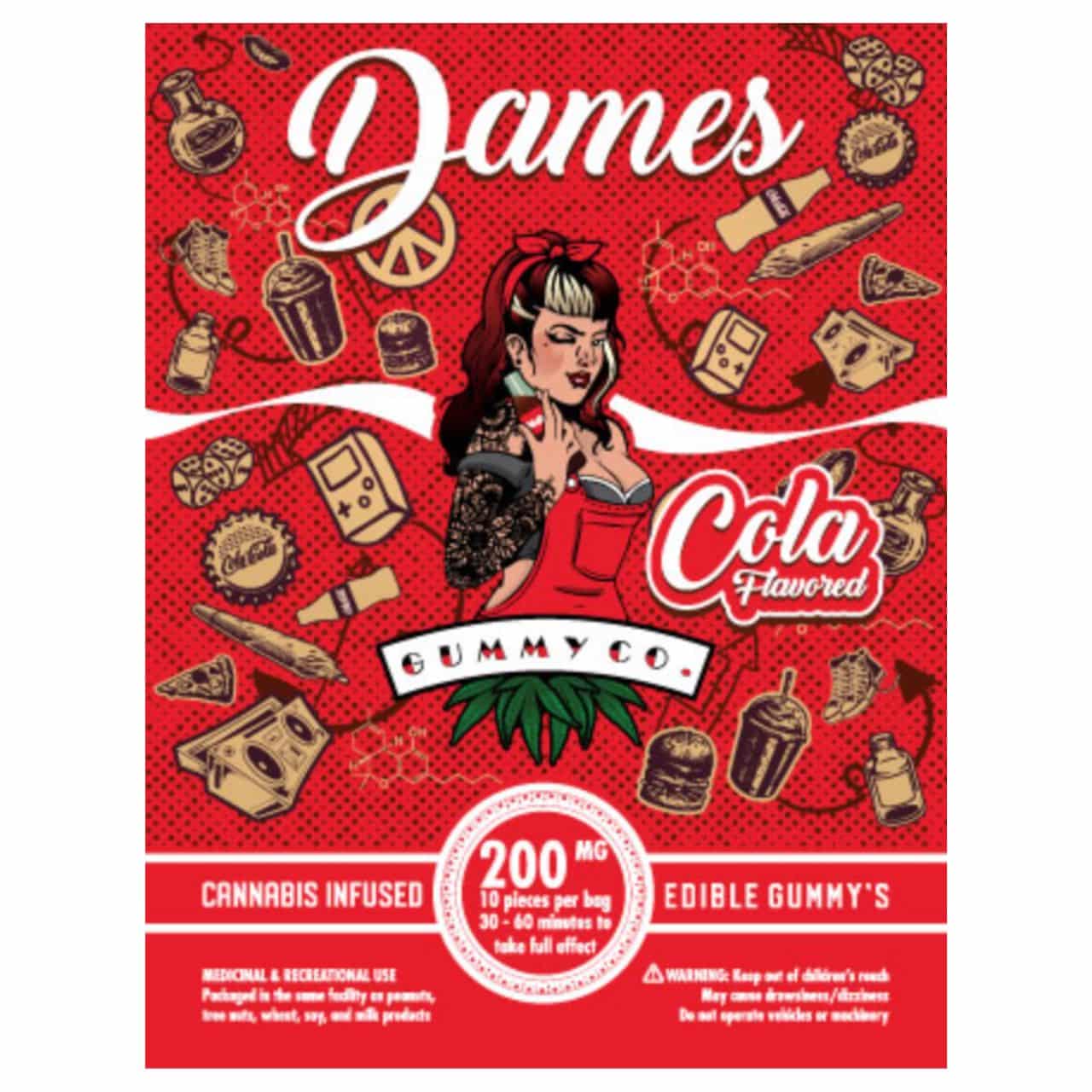 Dames Sour Cola Gummies 200mg THC - Top Shelf Express