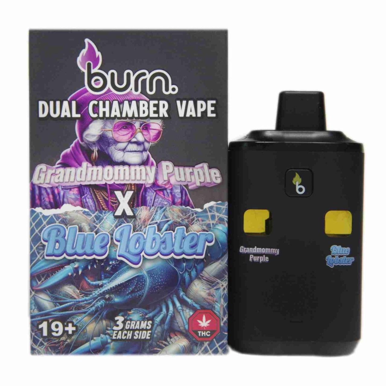 Dual Chamber Vape – 6g Total (3g Grandmommy Purple, 3g Blue Lobster ...
